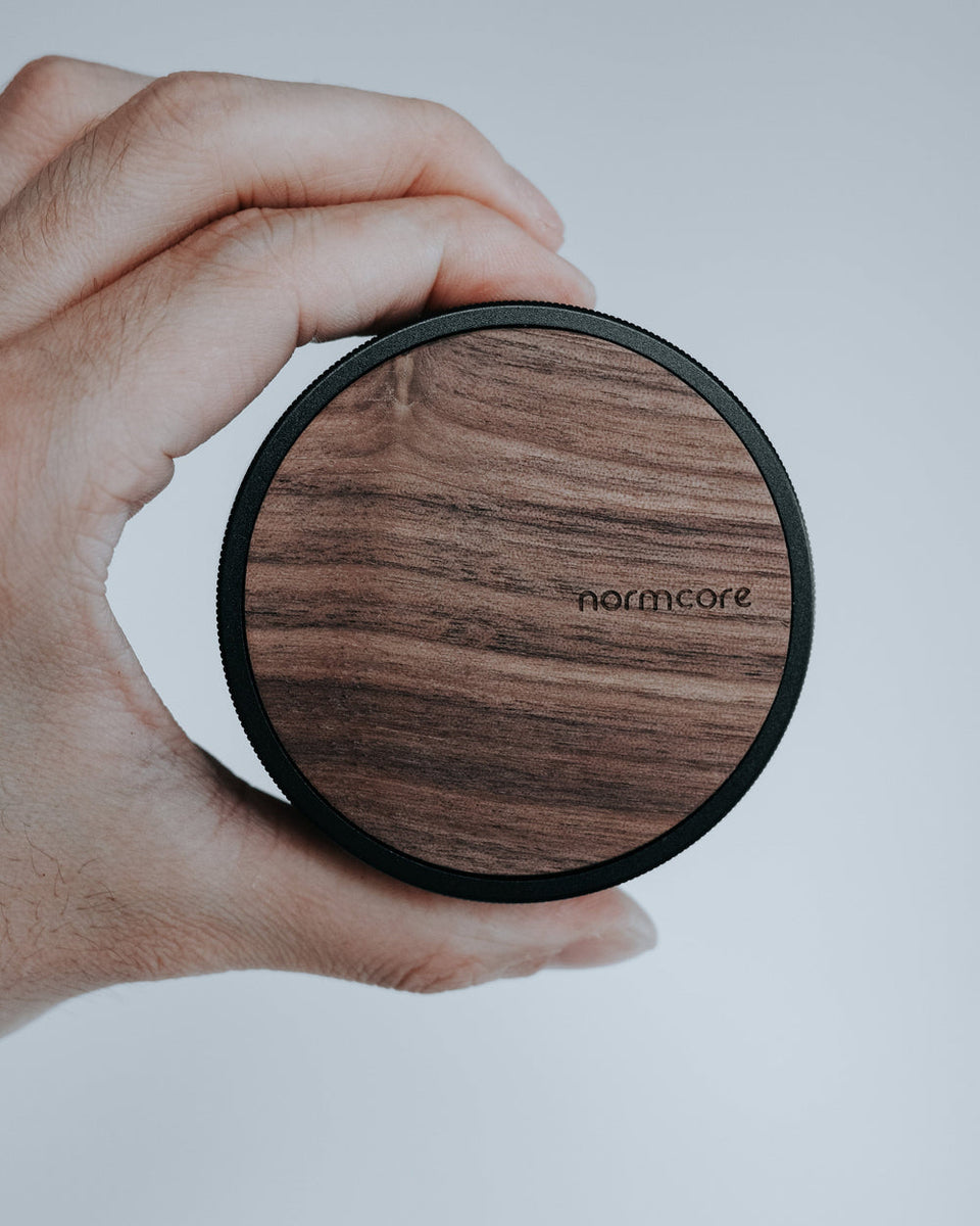 Normcore Gravity Distributor tool - Walnut with PVD Titanium – thecoffeeguy